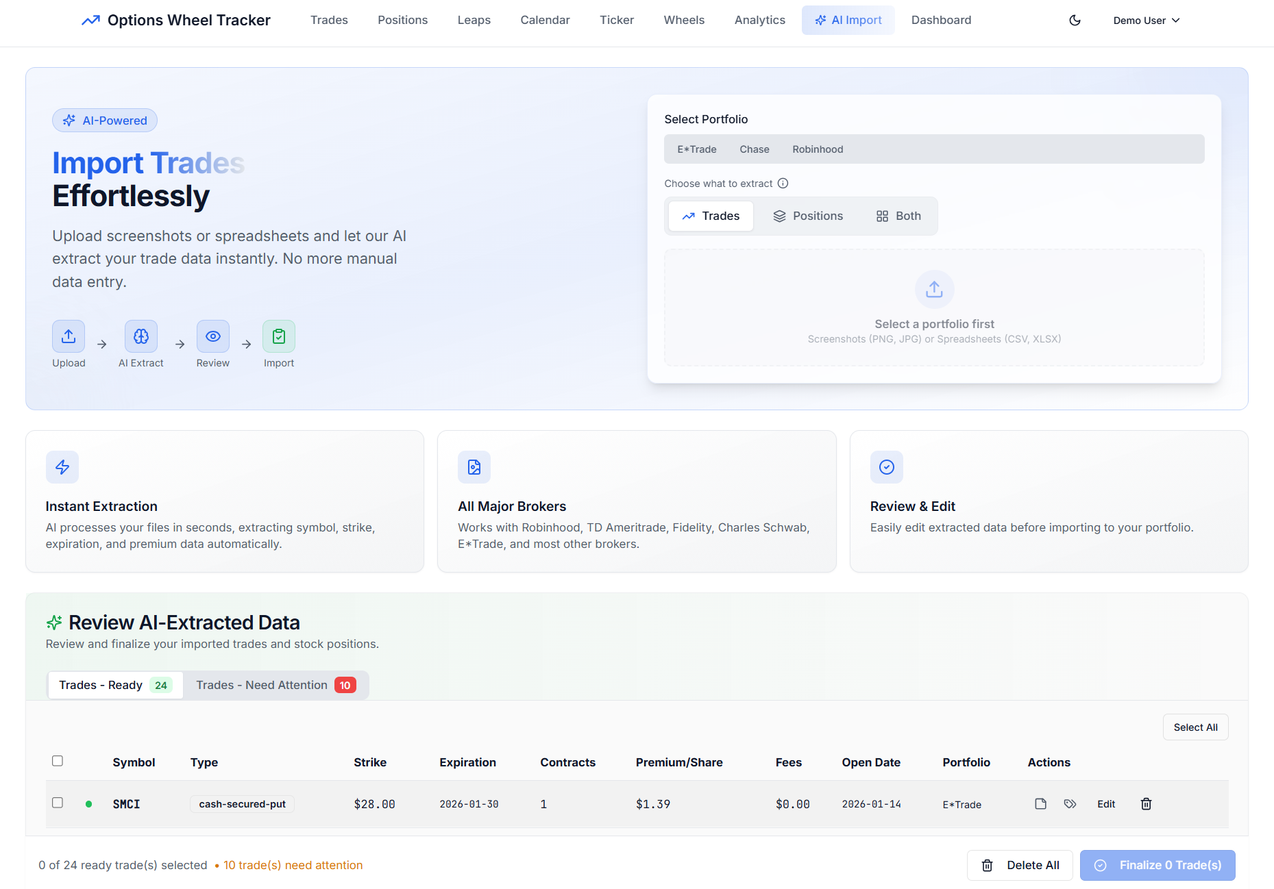 Options Wheel Tracker - Track Your Options Wheel Strategy Performance